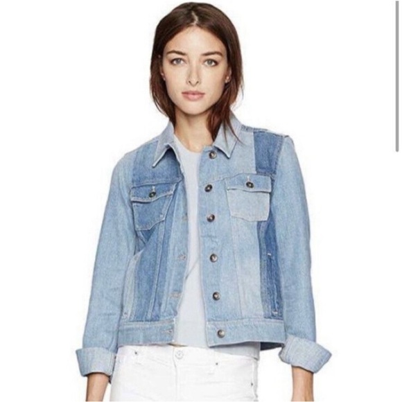 PAIGE | Jackets & Coats | Nwt Paige Pieced Rowan Denim Jacket Two Tone ...